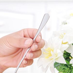 Long Handle Spoons,7.6-inch Ice Tea Spoon, Coffee Stirrers,Ice Cream Spoon, AXIAOLU Premium Stainless Steel Coffee Spoons, Cocktail Stirring Spoons, Set of 4（Silver）