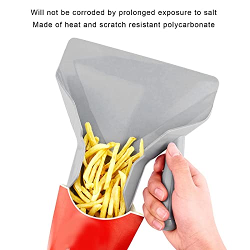 Commercial French Fries Shovel Handle Fry Bagger Scoop Chips Scoop with Right Handle Popcorn Scooper and Dredge Bundle Food Spatula Kitchen Utensils