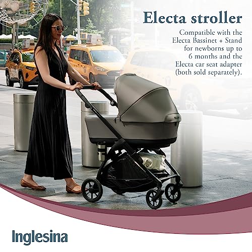 Inglesina Electa Full Size Standard Baby Stroller - Weighs only 19 lbs, Reversible Seat, Compact Fold, One-Handed Open & Close, Adjustable Handle, Large Basket & All-Wheel Suspensions - Tribeca Green