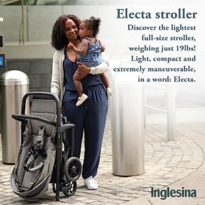 Inglesina Electa Full Size Standard Baby Stroller - Weighs only 19 lbs, Reversible Seat, Compact Fold, One-Handed Open & Close, Adjustable Handle, Large Basket & All-Wheel Suspensions - Tribeca Green