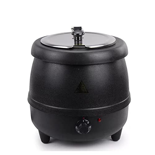 Commercial Soup Kettle Warmer,11 Qt Countertop Food Kettle Warmer with Hinged Lid and Detachable Stainless Steel Insert Pot for Restaurant, Party, Buffet, Catering