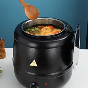 Commercial Soup Kettle Warmer,11 Qt Countertop Food Kettle Warmer with Hinged Lid and Detachable Stainless Steel Insert Pot for Restaurant, Party, Buffet, Catering