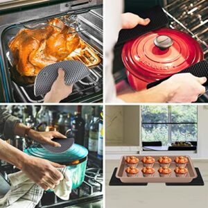 ChefBee Trivets for Hot Dishes - 4 Pack Hot Pot Pads Holders for Kitchen Heat Resistant Trivet Flexible Hot Pot Holder, Non-Slip Hot Pads, Silicone Trivets for Hot Pots and Pans, Kitchen Accessories