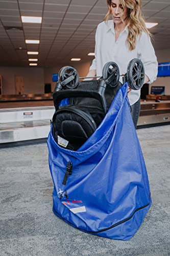 Extra Large- Super Duty Stroller Cover-Extends from 40-50” Tall With Oversized Catabiner-Created for EVENFLO WONDERFOLD, DOONA, JEEP, BOB, VEER, THULE, UPPABABY & more. Protects Wagons, Double, Single Joggers & Strollers for Airplane Travel.