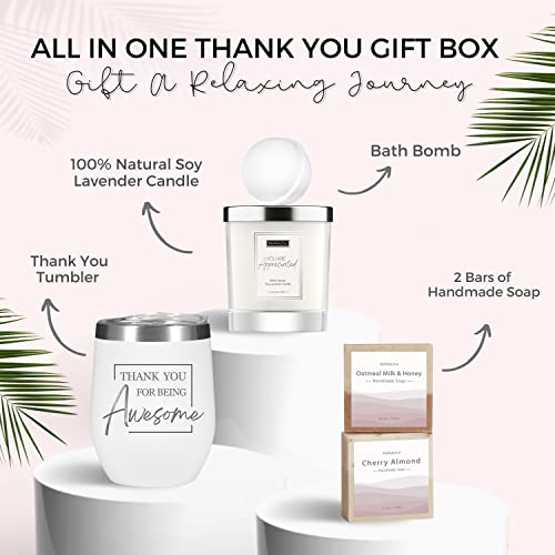 Thank You Gift Box for Women - Send Gratitude With a Unique Spa Experience Gift Box - Best Appreciation Gift Boxes for Coworker Boss Employee Hostess Secretary Teacher Nurse and Volunteer