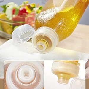 EPIPHANY Condiment Squeeze Bottles 16 Oz,with Flip Top Cap,Hot Sauce Bottles Squeeze,Perfect For Condiments, Oil, Icing, Liquids–Set Of 5 With Extra 1 Silicone Funnel, 8 Chalk Labels And 1 Pen…