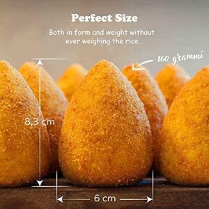 Arancini Maker Mold,160 Grams DIY Rice Ball Mold,Multipurpose Rice Ball Maker Shake,Homemade Stuffed Meat Point Ball for Kitchen Sushi Tool (Cone+Round)