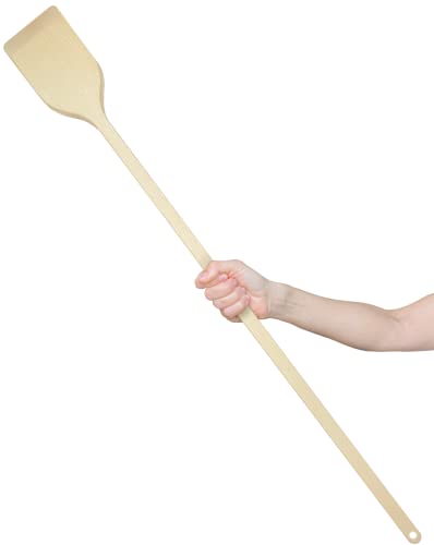 36-in Beech Heavy Duty Wooden Mixing Paddle - Made in Ukraine - Handle Long Stir for Cooking Cajun Crawfish Boil and Brewing Beer - Stirring Spatula for Brewing, Mixing, Grill, Camping in Big Stock Pots