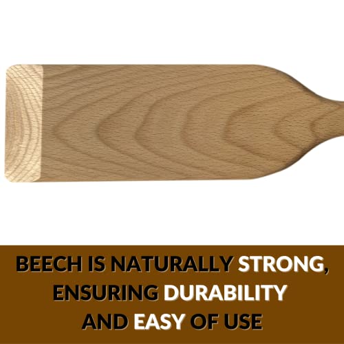 Giant Wooden Mixing Paddle 36-in Beech Heavy Duty - Made in Ukraine - Stirring Spatula for Brewing Handle Long Stir for Cooking Cajun Crawfish Boil Grill Mixing Camping in Big Stock Pots Brewing Beer