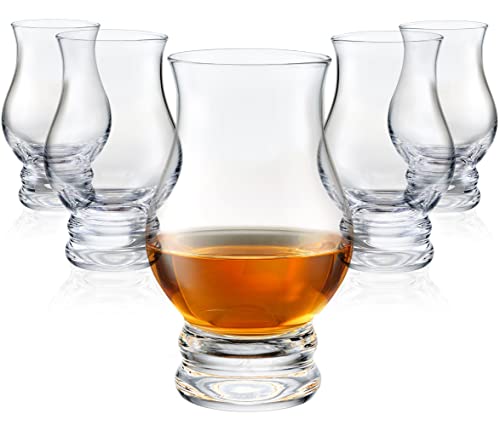 Whiskey glasses Set of 6 - Sake Sets, Clear Shot Glasses Bar Set, Old Fashioned Drinking Glasses Gift Set, Brandy Snifter Whisky Glass for Scotch Bourbon Liquor Tequila Gin Tonic Cognac Vodka Cocktail