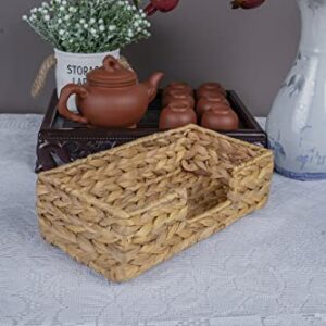 Bezoval Water Hyacinth Napkin Holders For Kitchen And Bathroom, Guest Towel Holder Tray For Bathroom, Paper Napkin Holder, Napkin Holder Flat, Wicker Bathroom Accessories, Paper Hand Towel Holder