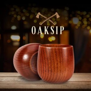 Oaksip The Original Wooden Bourbon Drinking Glass Bourbon Gifts for Men | Finished Wooden Old Fashioned Glass | Great Whiskey Gifts for Men, Dad, or Brother | Perfect Gifts For Men Who Have Everything