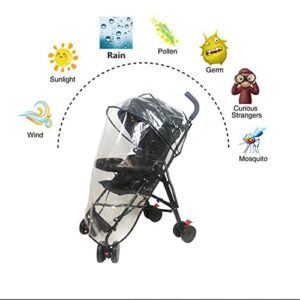 Stroller Rain Cover Universal Stroller Cover for Toddler Umbrella Strollers,Lightweight Baby Stroller Travel Accessories,Windproof,Waterproof Wather Shield,Small Size EVA Material Odourless