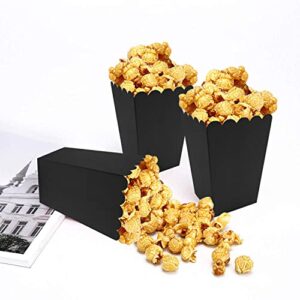 36 Pcs Popcorn Boxes Mini Paper Popcorn Box Cardboard Popcorn Container for Party, Black