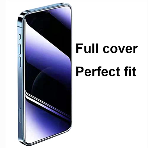 BWEDXEZ 3 PCS Anti-Blue Privacy Tempered Glass Anti-Spy Screen Protector Anti-Peeping Film Suit for iPhone XR/iPhone 11, 6.1 inch 9H Hardness Anti-scratch (Blue)