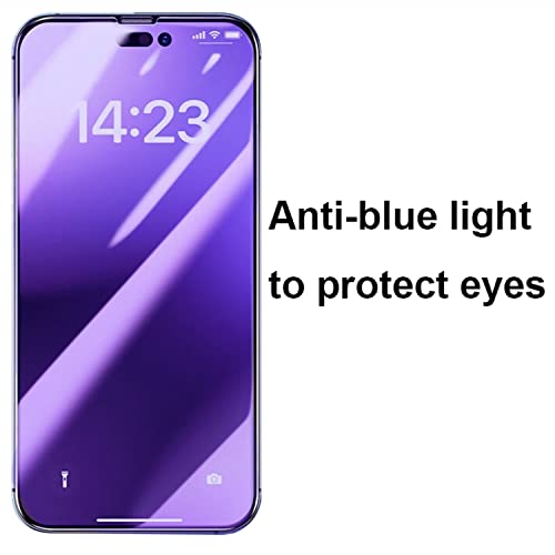 BWEDXEZ 3 PCS Anti-Blue Privacy Tempered Glass Anti-Spy Screen Protector Anti-Peeping Film Suit for iPhone XR/iPhone 11, 6.1 inch 9H Hardness Anti-scratch (Blue)