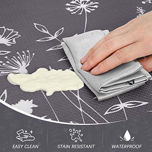 ASPMIZ Farmhouse Kitchen Mat Set Anti Fatigue 2 Piece, Non-Skid Waterproof Kitchen Mats and Rugs Cushioned, Washable Kitchen Rug Flowers Floor Comfort Mats for Kitchen Home, 17'' x 47'' + 17'' x 30''