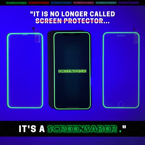 SCREENSABER Luminous Screen Protector for iPhone 11 / iPhone XR 6.1 inch Glow In The Dark Tempered Glass (Pink)