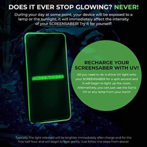 SCREENSABER Luminous Screen Protector for iPhone 11 / iPhone XR 6.1 inch Glow In The Dark Tempered Glass (Pink)