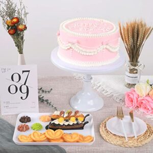 3 Pcs Cake Stand, Cake Pop Stand Set of Disc Diameter 8" 10" 12", Tall Cake Stands for Dessert Table, Perfect Display for Wedding, Party, Birthday, Baby Shower, Decorations (White)