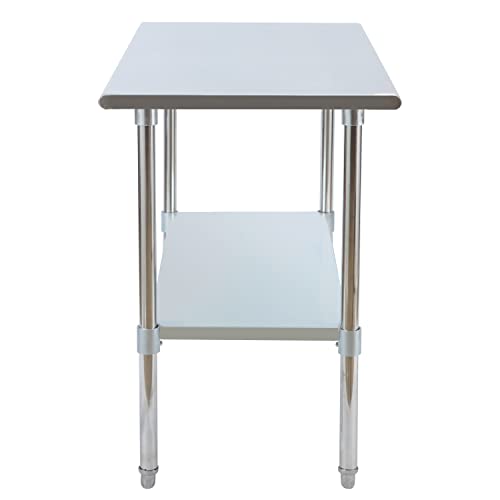 Stainless Steel Work Table w/ Undershelf ,36" x 24" inch Commercial Kitchen Work & Prep Table for for Restaurant, Home and Hotel.