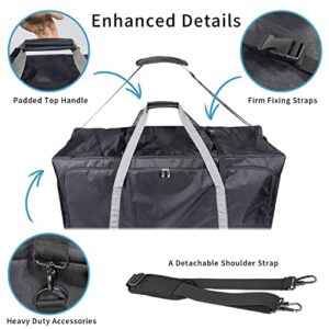 Hap Tim Stroller Travel Bag for Airplane, Durable and Protective, Carry Handles and Detachable Padded Shoulder Strap, Large Storage Bag for Baby Travel Essentials, Dark Grey (STB-2281)