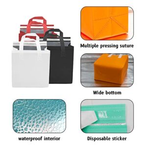 QIMEOKAT 15PCS Insulated Take Away Bags,Thermal Insulation Food Bag for Coffee,Milky Tea,Take-away Dinner,Fresh Seafood,Commercial catering,Retail Store or Picnic,Reusable Gift Bags (Multicolor)