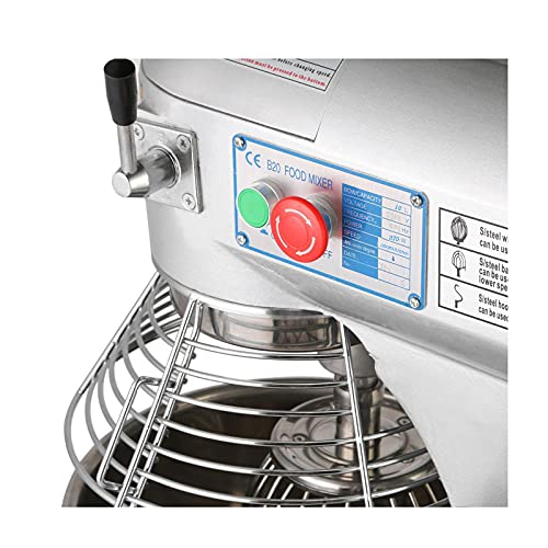 INTBUYING Commercial Food Mixer 15L Dough Kneading Machine Commercial Food Stand Mixer Double -speed Double-acting 304 Stainless Steel