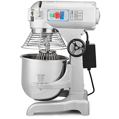 INTBUYING Commercial Food Mixer 15L Dough Kneading Machine Commercial Food Stand Mixer Double -speed Double-acting 304 Stainless Steel