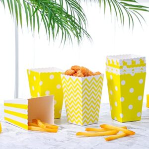 Tofficu Snack Container 48Pcs Popcorn Boxes Striped Theater Popcorn Bucket Paper Popcorn Containers Treat Box Disposable French Fries Boxes Wedding Birthday Party Favors Snack Container