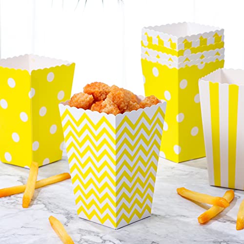 Tofficu Snack Container 48Pcs Popcorn Boxes Striped Theater Popcorn Bucket Paper Popcorn Containers Treat Box Disposable French Fries Boxes Wedding Birthday Party Favors Snack Container