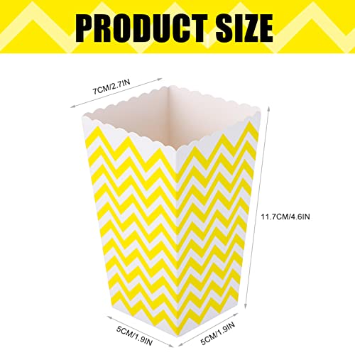 Tofficu Snack Container 48Pcs Popcorn Boxes Striped Theater Popcorn Bucket Paper Popcorn Containers Treat Box Disposable French Fries Boxes Wedding Birthday Party Favors Snack Container