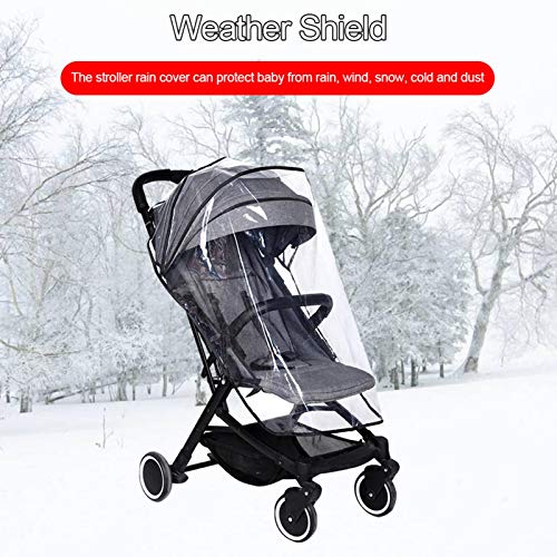 Stroller Rain Cover,Universal Stroller Accessory,Universal Clear Baby Travel Weather Shield for Outdoor Protection,Baby Travel Stroller Shield,Protect from Dust Insectss,Protect from Sun Dust Snow