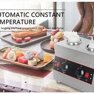 ANSNAL Commercial Electric Sauce Warmer Heater(4 grids), Countertop Food Sauce Dispenser, Warmer Cheese Dispenser for Heater Hot Fudge Cheese Caramel Jam Sauce, 30-85℃ Adjustable