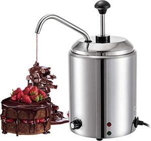 ansnal cheese dispenser with pump,2.5l capacity hot fudge warmer, 800w electric hot fudge dispenser,10/20/30ml automatic cheese dispenser for hot fudge cheese caramel,temperature control 30-110℃