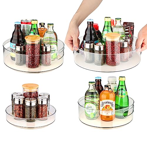 Lazy Susan Organizer,Turntable Plastic Spinner for Condiments & Kitchen Pantry Fridge,Spice Spinner,Bathroom Cabinets