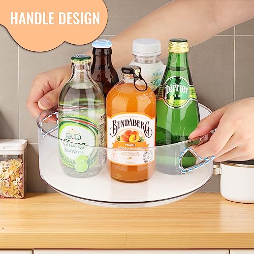 Lazy Susan Organizer,Turntable Plastic Spinner for Condiments & Kitchen Pantry Fridge,Spice Spinner,Bathroom Cabinets