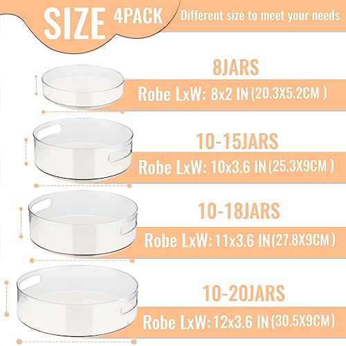 Lazy Susan Organizer,Turntable Plastic Spinner for Condiments & Kitchen Pantry Fridge,Spice Spinner,Bathroom Cabinets