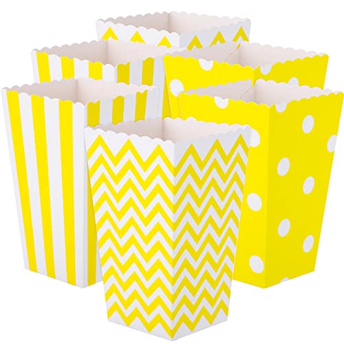 Snack Container 48pcs Popcorn Boxes Disposable Popcorn Case Popcorn Holder French Fries Boxes Charcuterie Cups Snack Packaging Containers for Home Shop Restaurant Party Snack Container