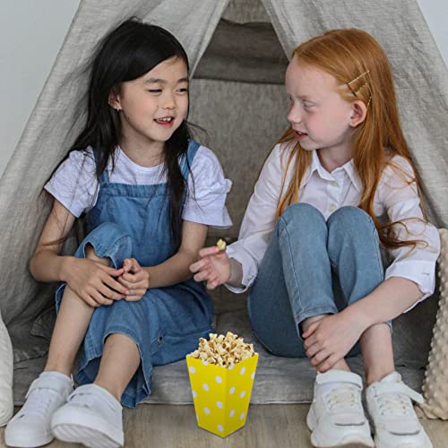 Snack Container 48pcs Popcorn Boxes Disposable Popcorn Case Popcorn Holder French Fries Boxes Charcuterie Cups Snack Packaging Containers for Home Shop Restaurant Party Snack Container