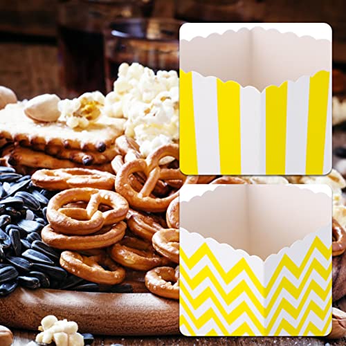 Snack Container 48pcs Popcorn Boxes Disposable Popcorn Case Popcorn Holder French Fries Boxes Charcuterie Cups Snack Packaging Containers for Home Shop Restaurant Party Snack Container