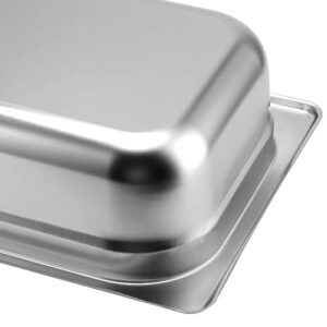 SOUJAP Steam Pan 1/3 Size x 2.5 Inch Deep, 8 Pack Stainless Steel Anti-Jamming Food Cooking Pan, Steam Table Pan, Hotel Pan for Buffet, Restaurants, Catering Supplies