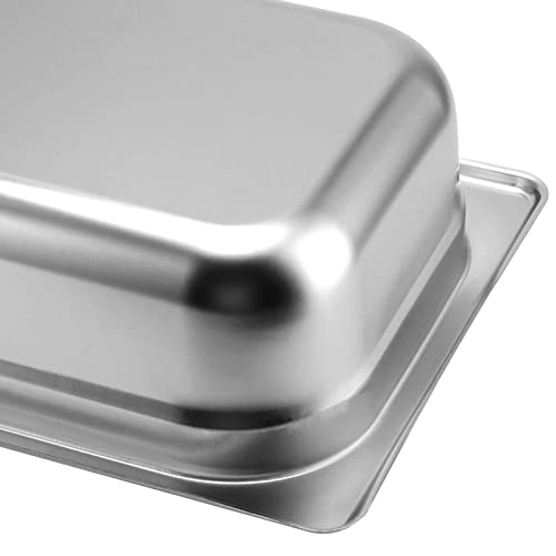 SOUJAP Steam Pan 1/3 Size x 2.5 Inch Deep, 8 Pack Stainless Steel Anti-Jamming Food Cooking Pan, Steam Table Pan, Hotel Pan for Buffet, Restaurants, Catering Supplies