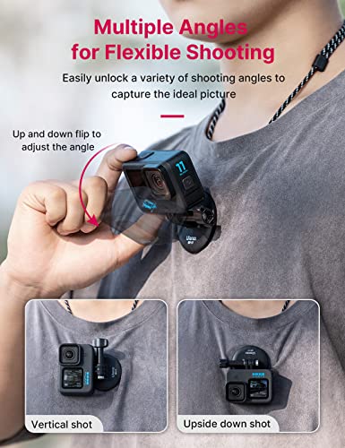 Magnetic Chest Mount Holder for Gopro - ULANZI GP-17 Action Camera Quick Release POV Vlog Accessories I 45N Strong Suction I Phone Holder I Carrying Bag I for Gopro Hero 11 10 9 8 DJI Action insta360