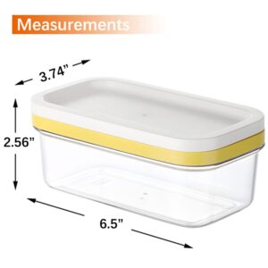 UNIVIVO Butter Slicer Cutter, Stick Butter Container Dish with Lid for Fridge, Easy Cutting Two 4oz Sticks Butter