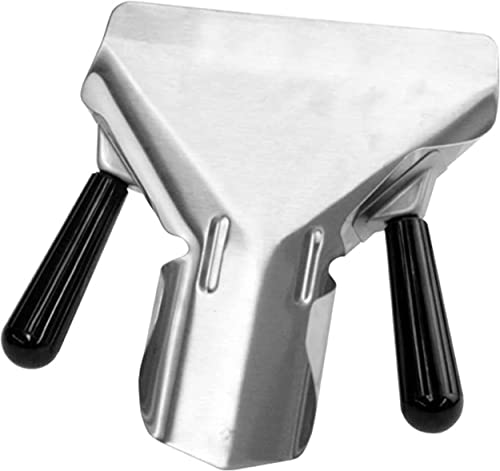 TrueCraftware – Stainless Steel Commercial French Fry Bagger Removable Dual Handle for Popcorn Machine, Commercial French Fry Bagger Scooper, Speed Scoop Shovel- for Potato Chips Snacks Popcorn Bar