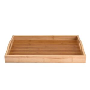 Prosumers Choice 3 Pack Bamboo Serving Trays with Handles - Bamboo Trays for Food-Serving Tray - Wooden Trays for Food - Set with Different Sizes