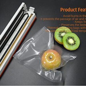 KUHINJA Vacuum Sealer Rolls, 4 Rolls (6"+8"+10"+11")*16.5' Commercial Grade Bag Rolls, Food Vac Bags for Storage, Meal Prep or Sous Vide, BPA Free