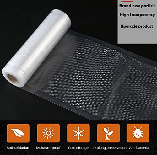 KUHINJA Vacuum Sealer Rolls, 4 Rolls (6"+8"+10"+11")*16.5' Commercial Grade Bag Rolls, Food Vac Bags for Storage, Meal Prep or Sous Vide, BPA Free