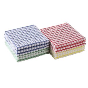 clwellge Kitchen Dish Cloths 12pcs, Bulk Cotton Absorbent Dish Wash Cloths, Perfect for Household and Commercial Uses